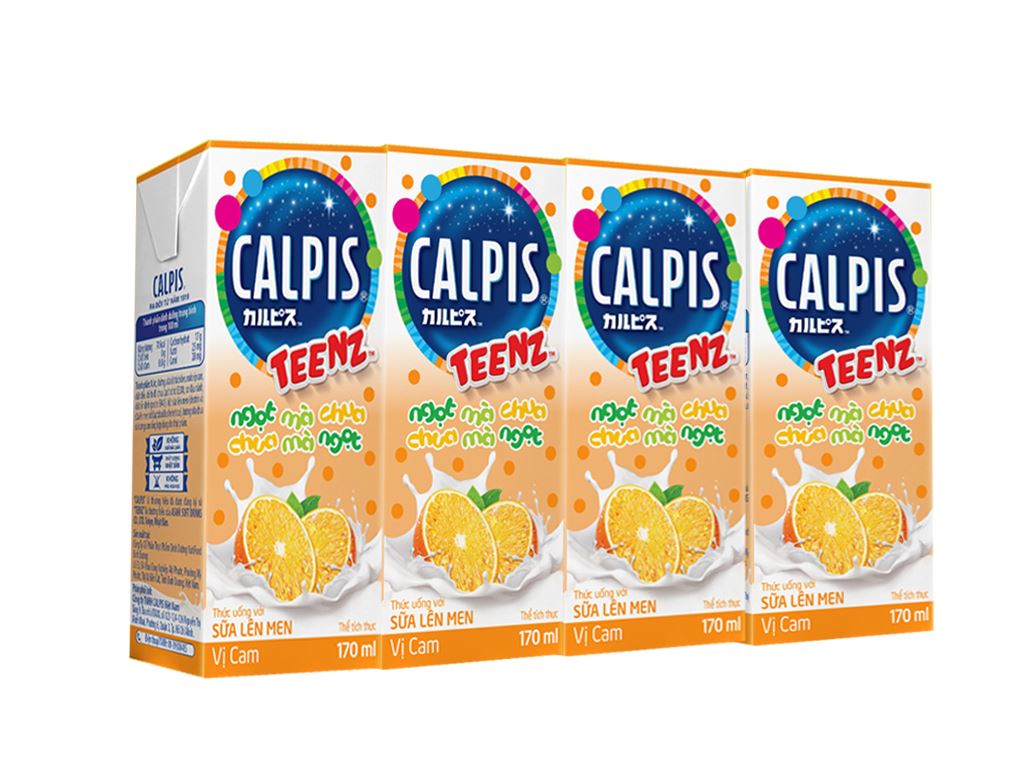4hộp sữa lên men cam Calpis 170ml giá tốt tại Bách hoá XANH