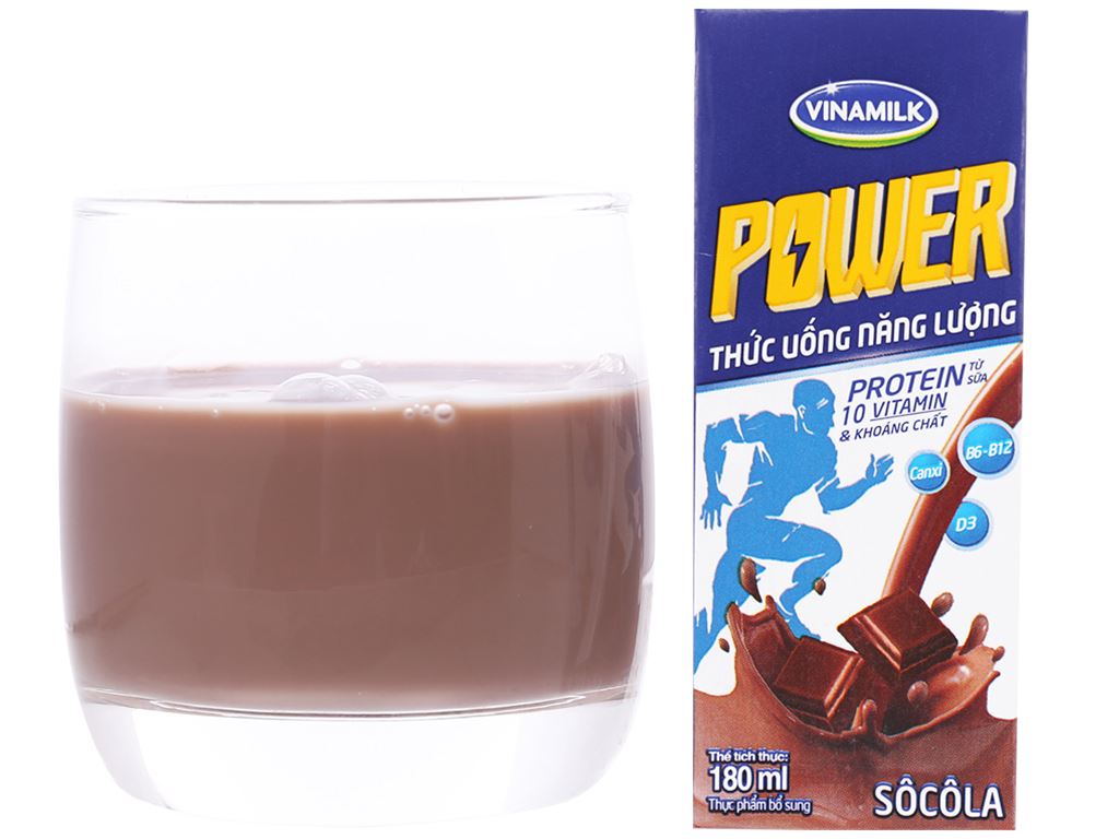 4 hộp sữa socola Power 180ml giá tốt tại Bách hoá XANH