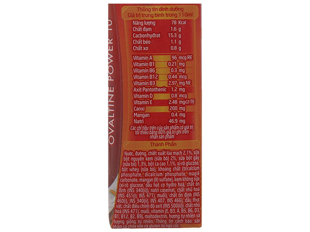 4 hộp sữa cacao Ovaltine 110ml giá tốt tại Bách hoá XANH