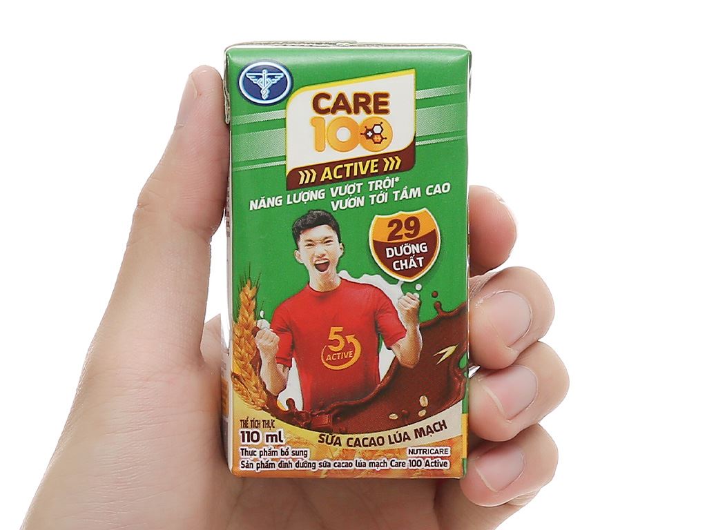 4 hộp sữa lúa mạch Care 100 Active 110ml tại Bách hóa XANH