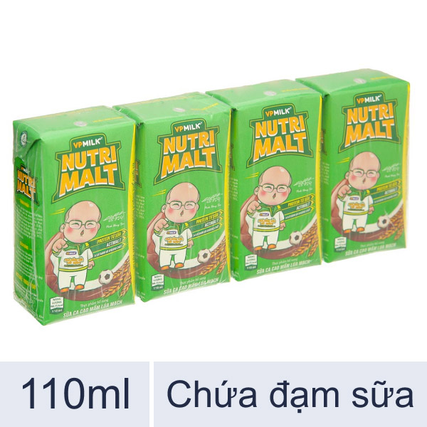 4 hộp sữa lúa mạch VPMilk Nutrimalt 110ml tại Bách hóa XANH