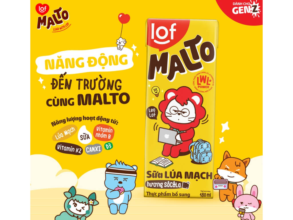 Thùng 48 hộp sữa lúa mạch socola LOF 180ml tại Bách hóa XANH