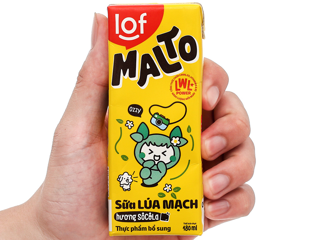 Thùng 48 hộp sữa lúa mạch socola LOF 180ml tại Bách hóa XANH
