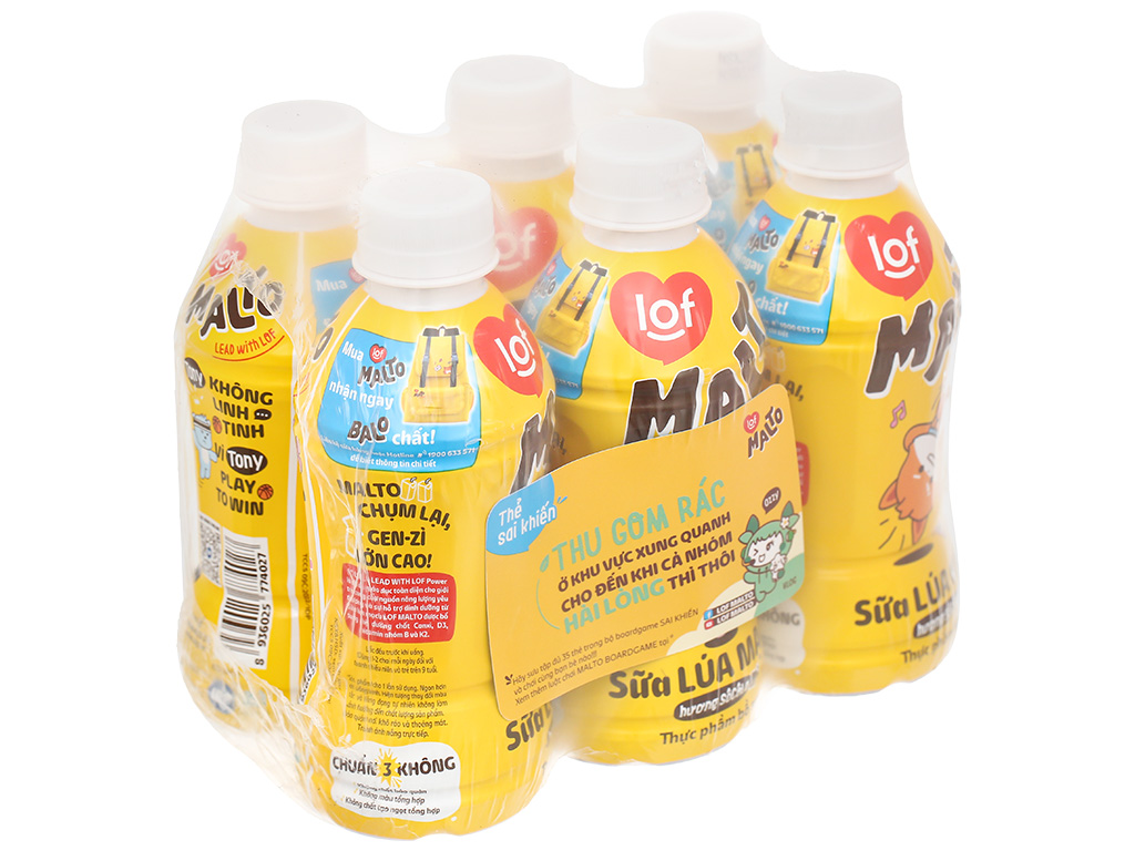 Thùng 24 chai sữa lúa mạch hương socola LOF Malto 240ml