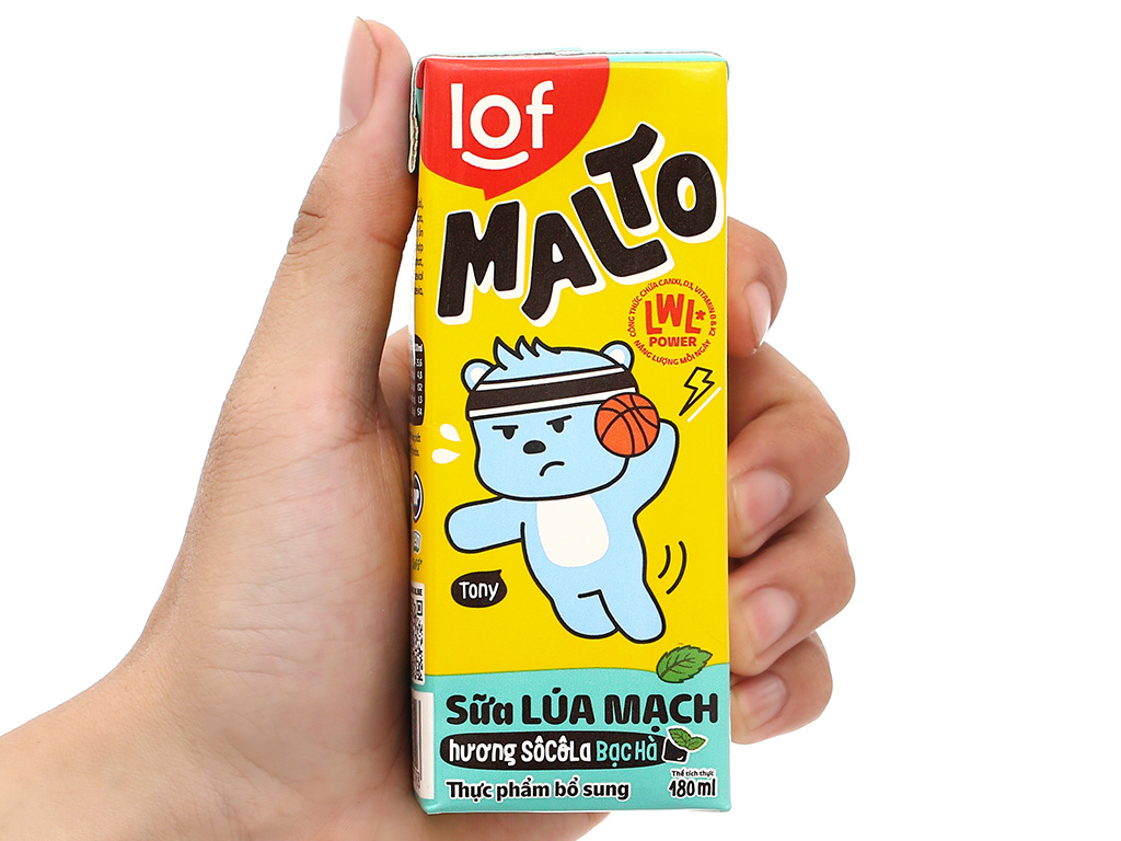 Lốc 4 hộp sữa lúa mạch bạc hà LOF 180ml tại Bách hóa XANH