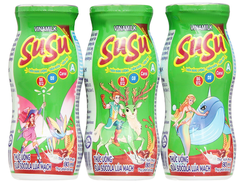 6 chai sữa lúa mạch Vinamilk SuSu 80ml tại Bách hóa XANH