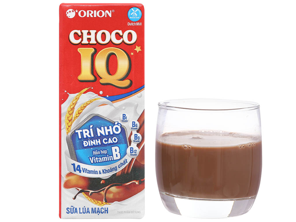 4 hộp sữa lúa mạch Orion CHOCO IQ 180ml tại Bách hóa XANH