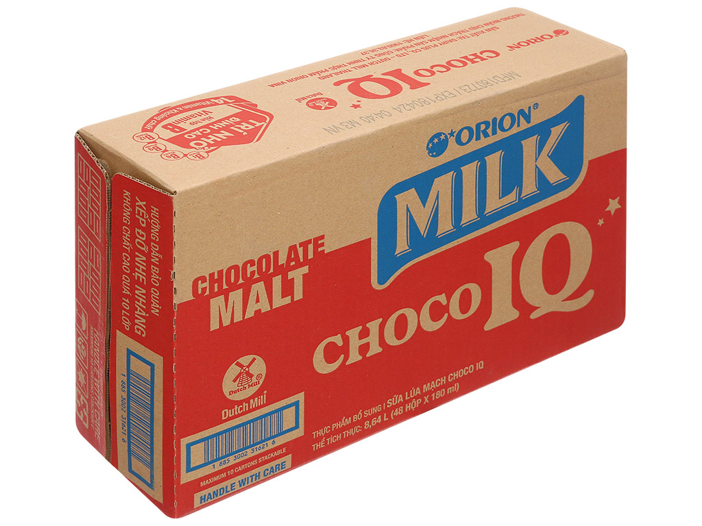 48 hộp sữa lúa mạch orion CHOCO IQ 180ml tại Bách hóa XANH