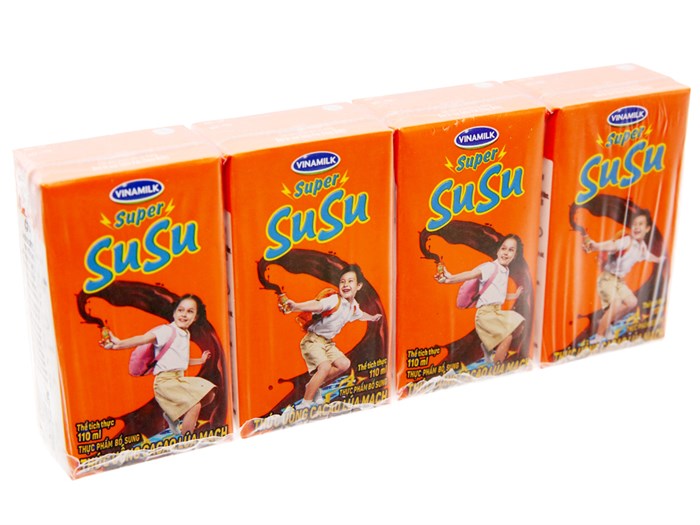 Lốc 4 hộp sữa Super Susu 110ml giá tốt tại Bách hoá XANH