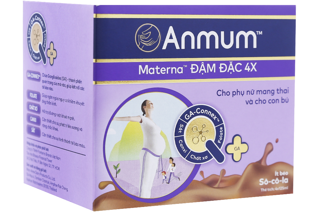 4 hộp Anmum Materna socola 125ml giá tốt tại Bách hoá XANH