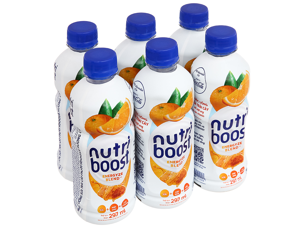 6 chai sữa Nutriboost vị cam 297ml giá tốt tại Bách hoá XANH