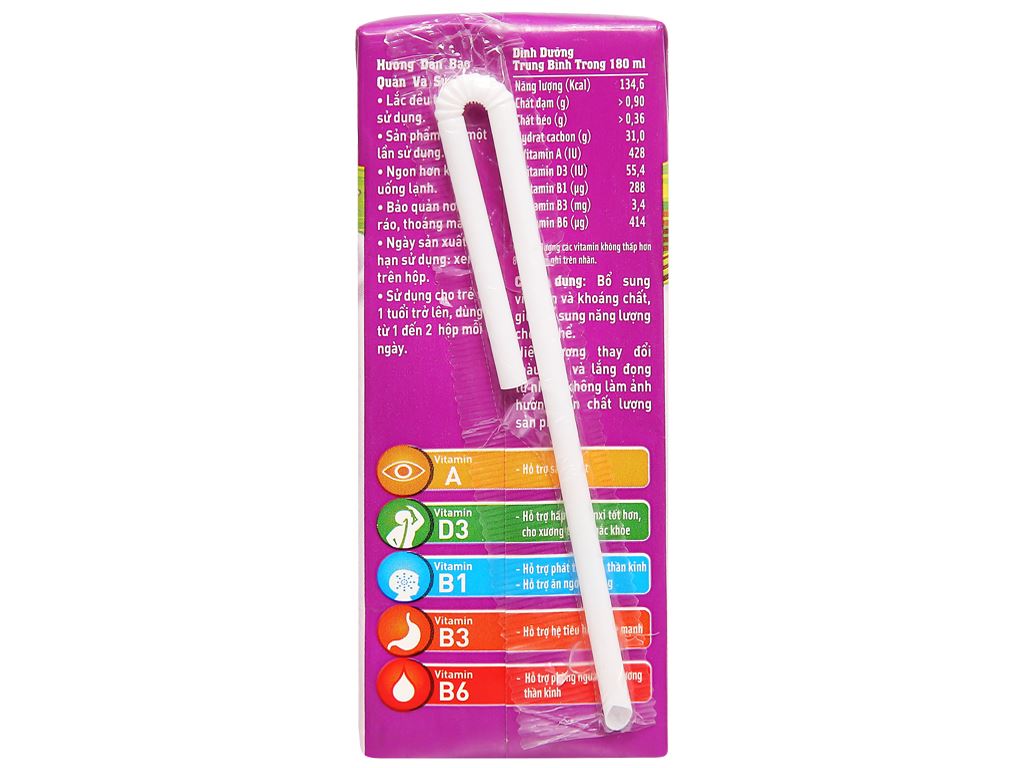 Thùng 48 hộp sữa LiF Kun nho 180ml giá tốt tại Bách hoá XANH