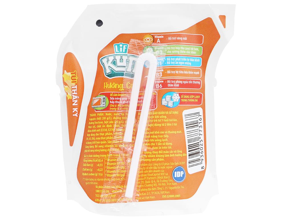 Sữa trái cây LiF Kun vị cam 110ml giá tốt tại Bách hoá XANH