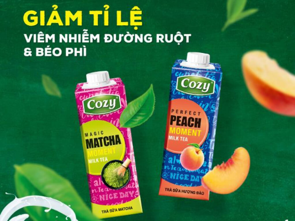 4 hộp trà sữa matcha Cozy 225ml giá tốt tại Bách hoá XANH