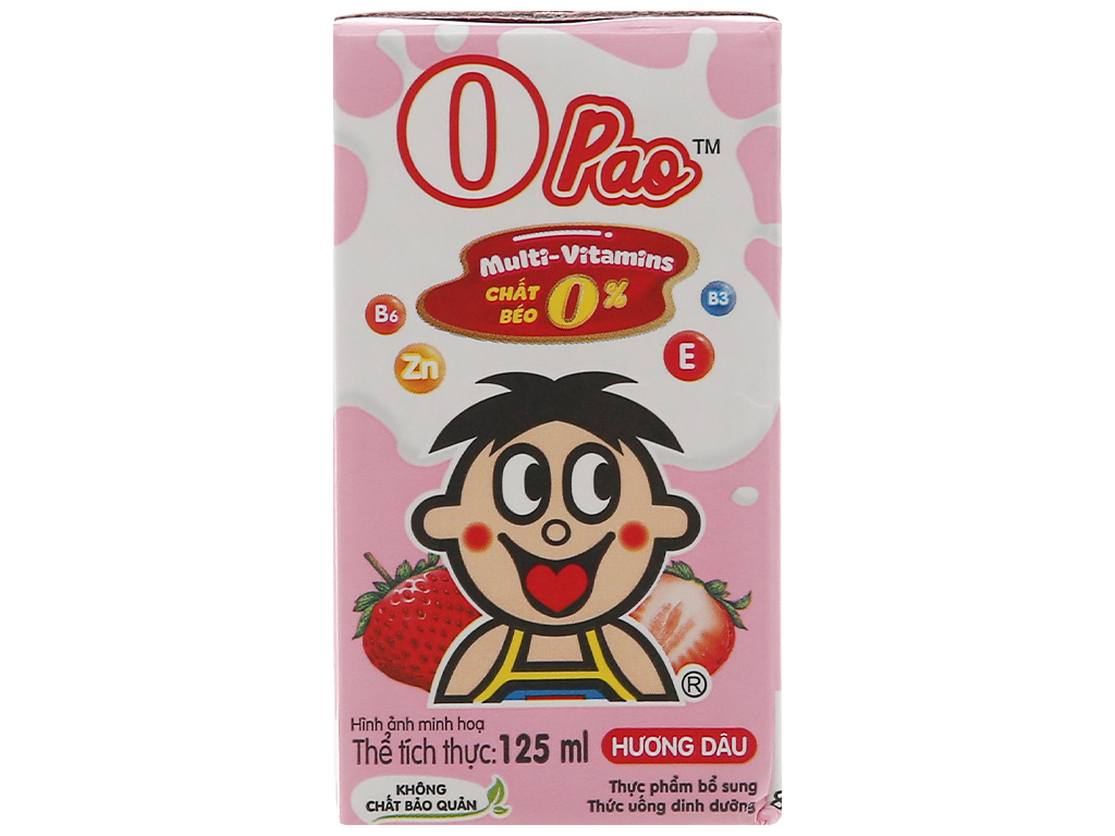 4 hộp thức uống dinh dưỡng Want Want OPAO dâu 125ml ở Bách Hoá XANH