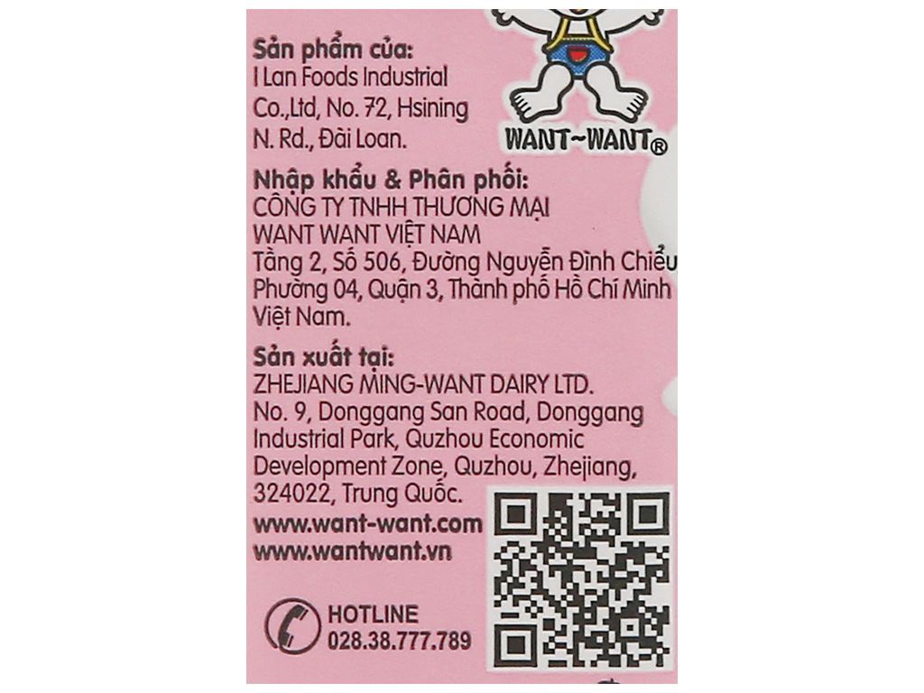 4 hộp thức uống dinh dưỡng Want Want OPAO dâu 125ml ở Bách Hoá XANH