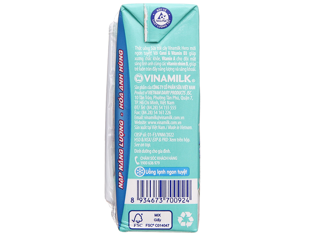 4 hộp sữa trái cây Vinamilk dưa hấu 110ml tại Bách Hoá XANH