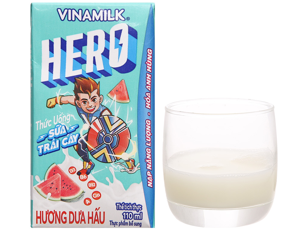 4 hộp sữa trái cây Vinamilk dưa hấu 110ml tại Bách Hoá XANH
