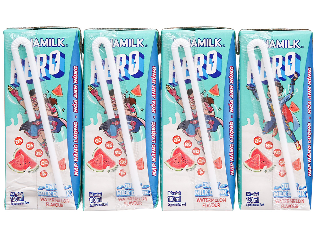 4 hộp sữaVinamilk Hero dưa hấu 180ml tại Bách Hoá XANH