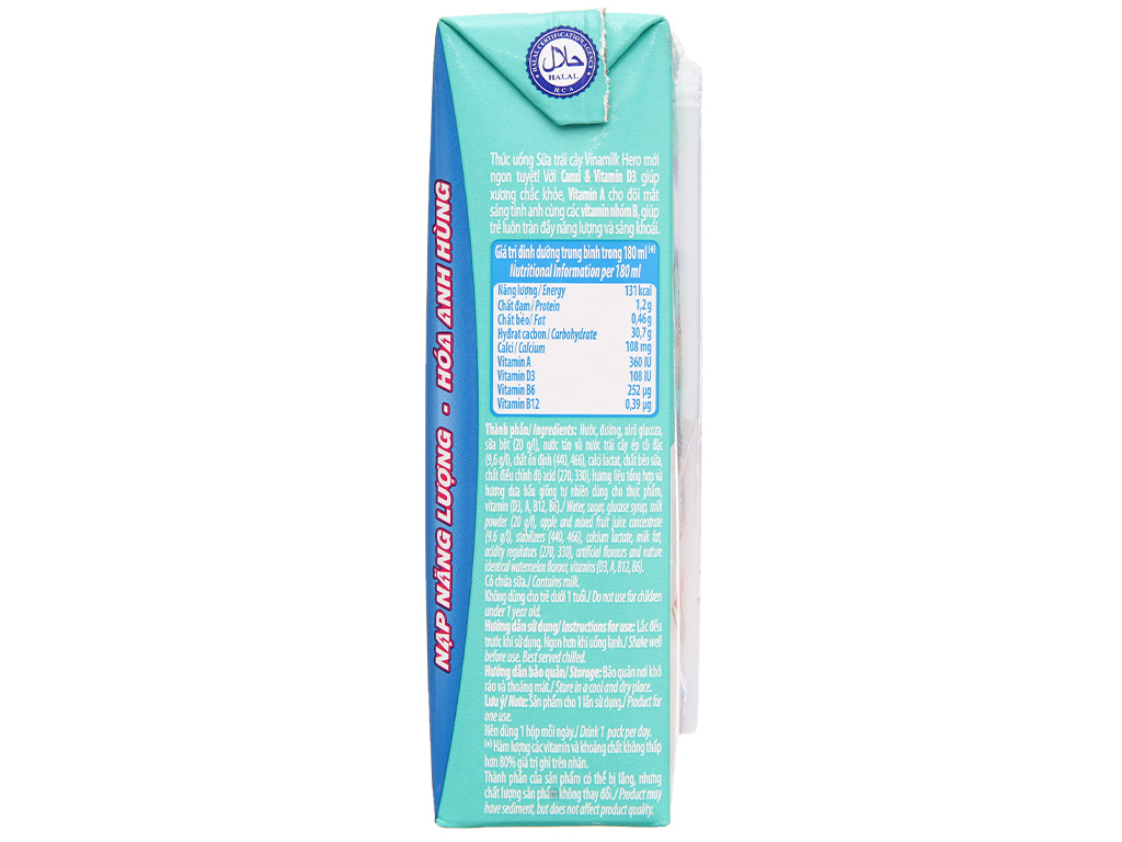 4 hộp sữaVinamilk Hero dưa hấu 180ml tại Bách Hoá XANH