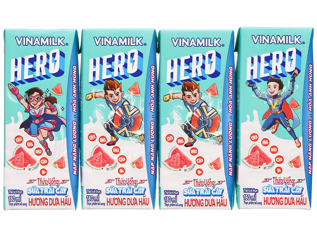 48 hộp sữa Vinamilk Hero dưa hấu 180ml tại Bách Hoá XANH