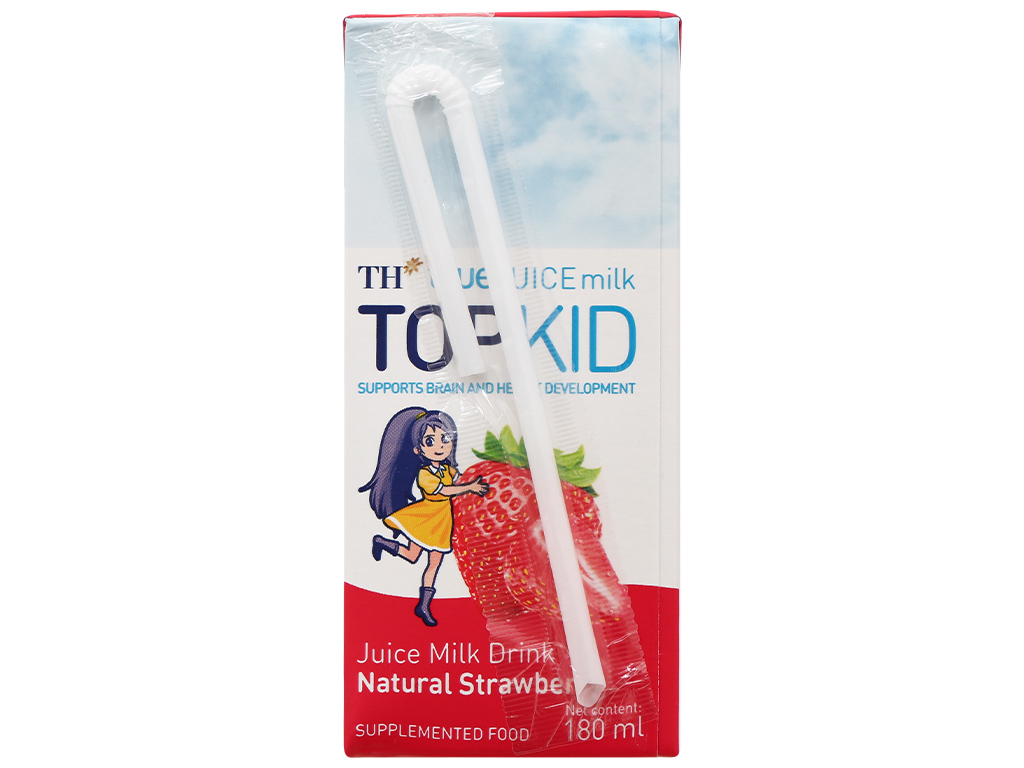 4 hộp sữa trái cây TH Topkid dâu 180ml tại Bách Hoá XANH