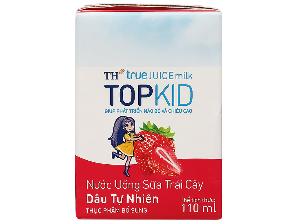 4 hộp sữa trái cây TH Topkid dâu 110ml tại Bách Hoá XANH