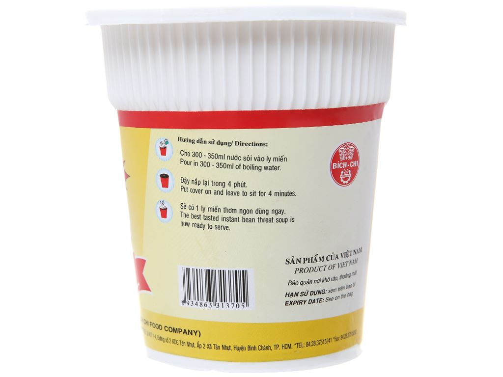 Miến ăn liền vị gà Bích Chi ly 50g giá tốt tại Bách hoá XANH