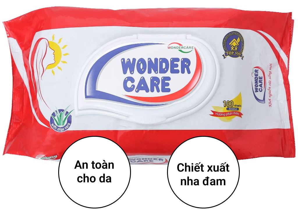 khăn ướt Wonder Care 100 miếng giá tốt tại Bách hoá XANH