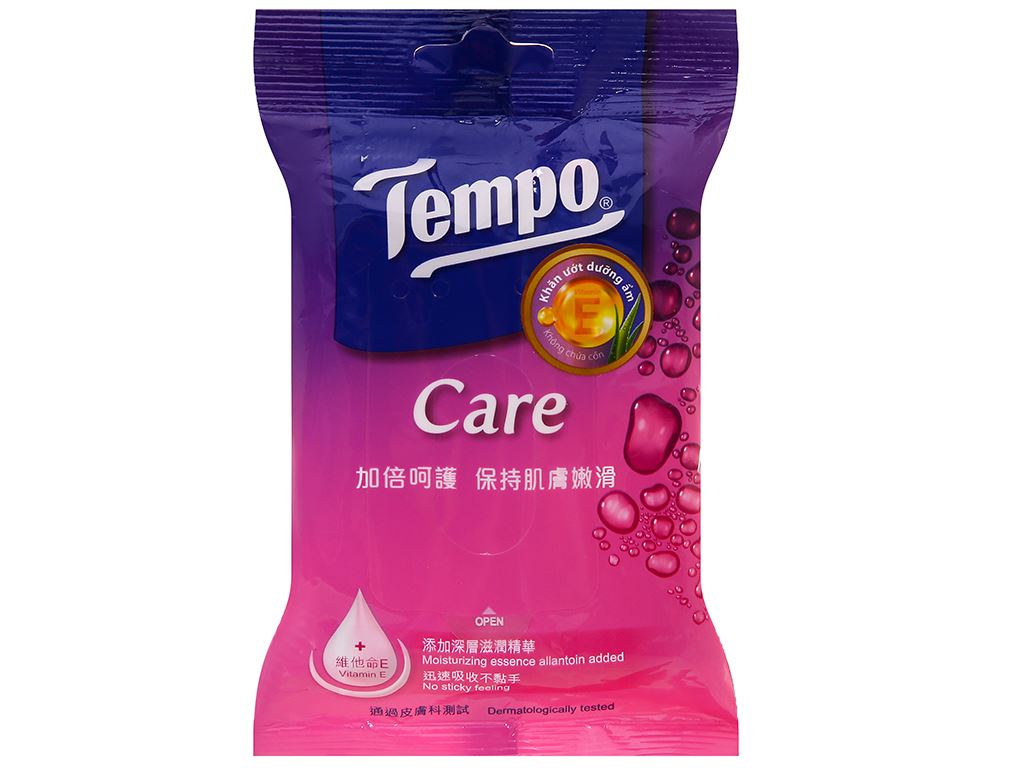 Khăn Tempo Care VitaminE 10 miếng giá tốt tại Bách hoá XANH