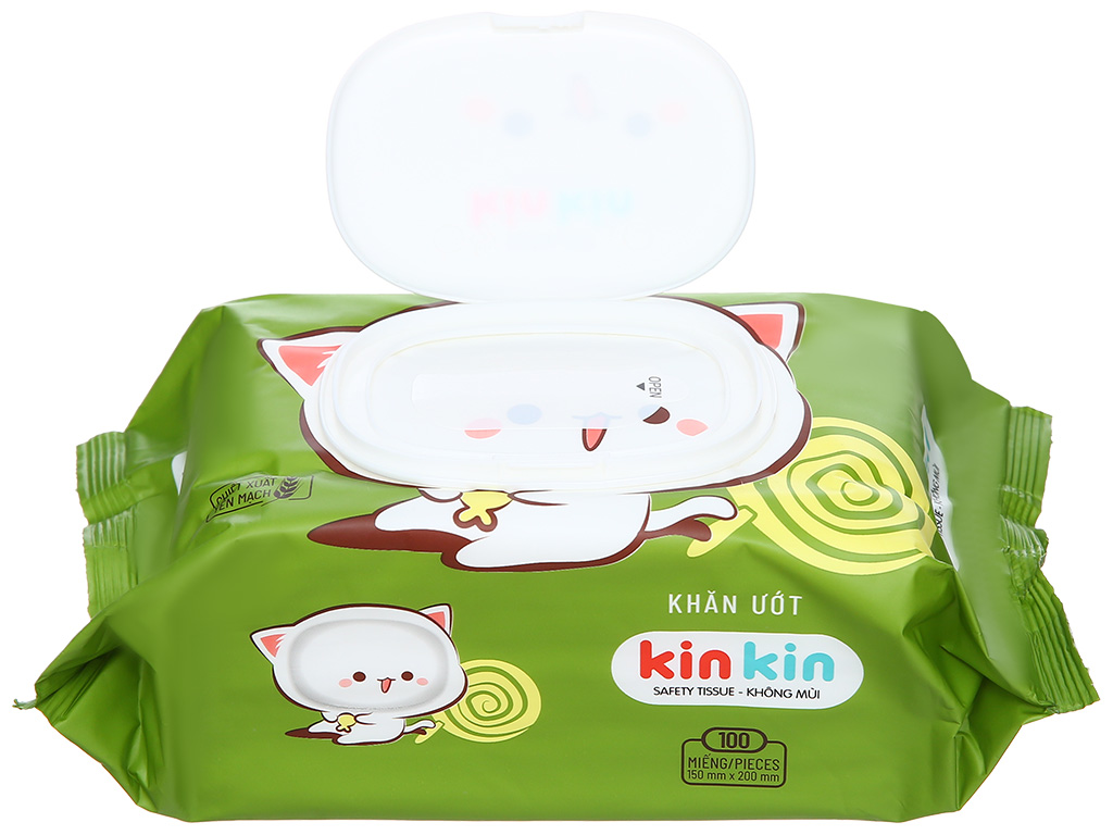 2 gói khăn ướt có nắp KinKin 100 miếng tại Bách hóa XANH