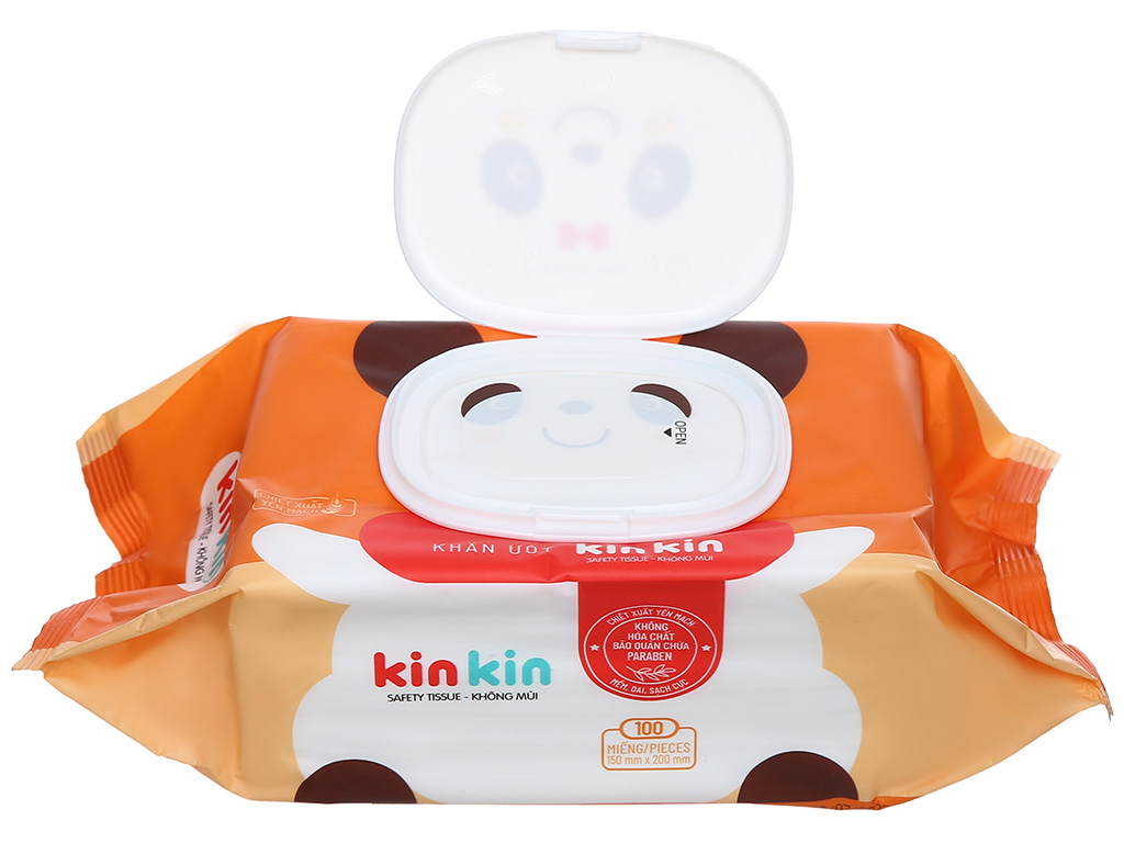 2 gói khăn ướt có nắp KinKin 100 miếng tại Bách hóa XANH