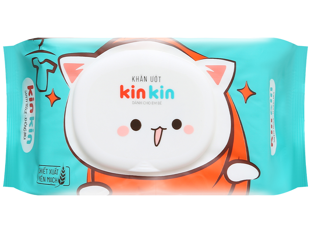 2 gói khăn ướt có nắp KinKin 100 miếng tại Bách hóa XANH