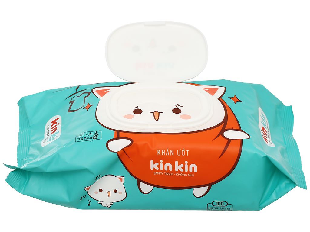 3 gói khăn ướt KinKin không mùi 100 miếng tại Bách hóa XANH