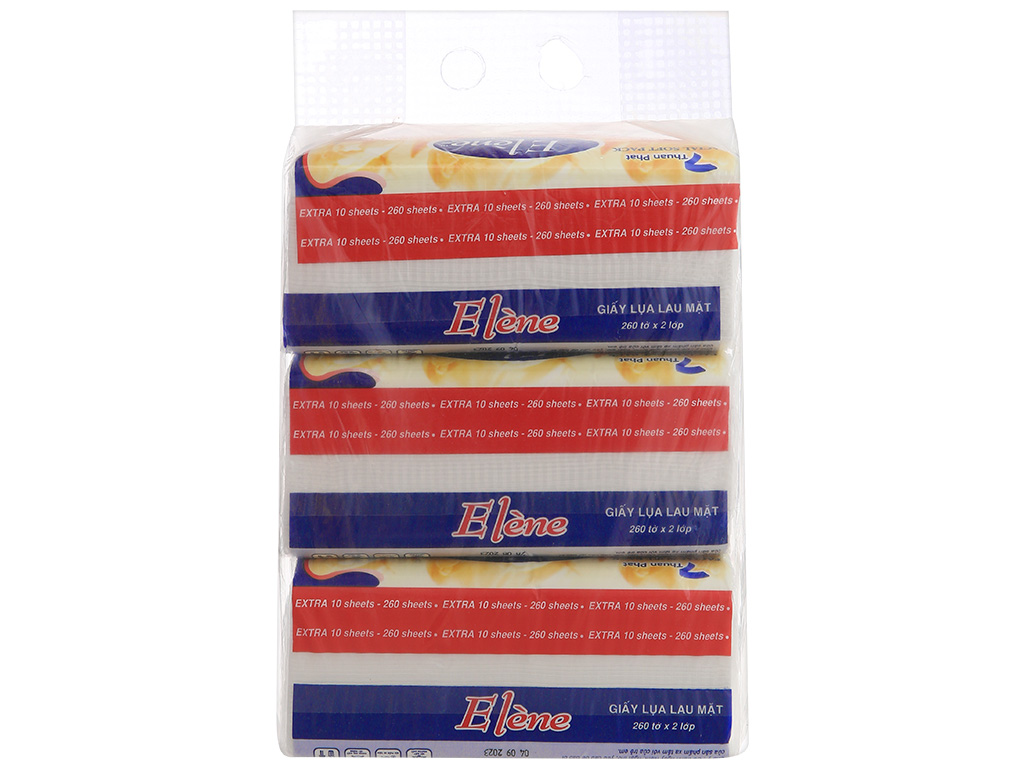 3 gói khăn giấy lụa Elène 2 lớp 260 tờ tại Bách hóa XANH
