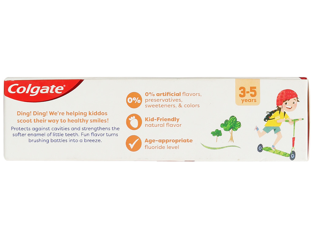 Bộ đôi kem đánh răng bé từ 2-5 tuổi Colgate Free 80g