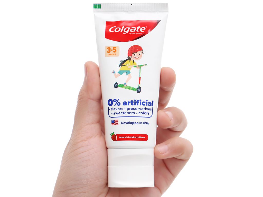 2 tuýp kem đánh răng cho bé từ 3 - 5 tuổi Colgate dâu 80g