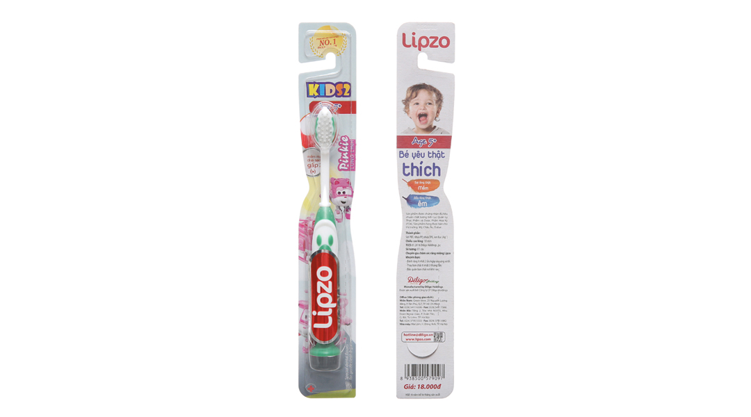 Bàn chải cho bé trên 5 tuổi Lipzo Kids 2 lông mềm vỉ 1 cây - 08/2024 ...