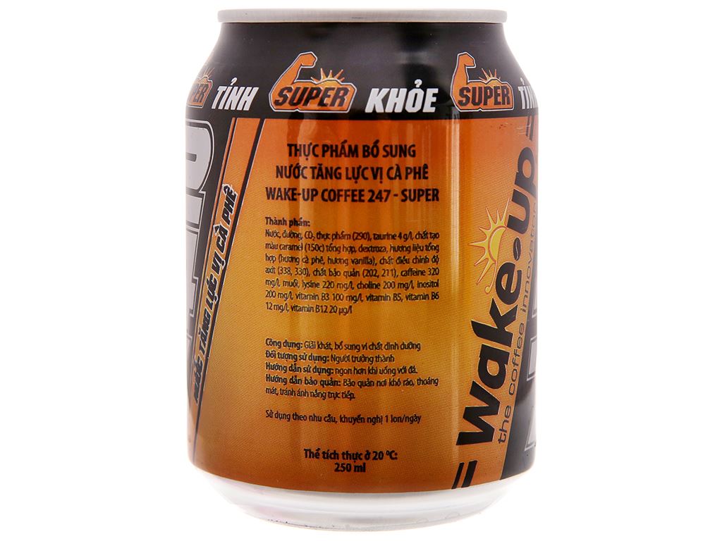 Nước tăng lực Wake Up 247 250ml giá tốt tại Bách hoá XANH