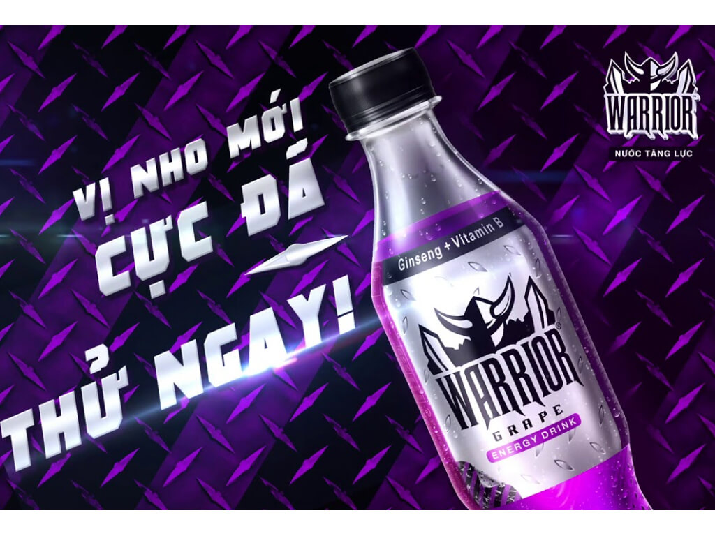 Nước tăng lực Warrior vị nho 330ml giá tốt tại Bách hoá XANH