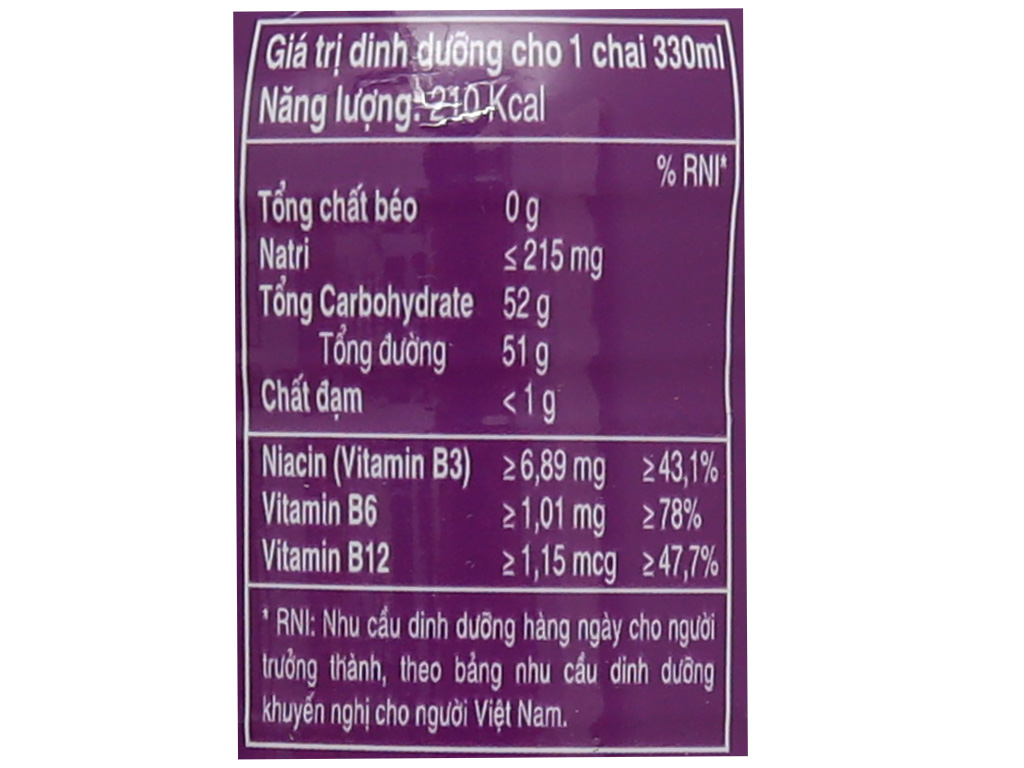 Nước tăng lực Warrior vị nho 330ml giá tốt tại Bách hoá XANH