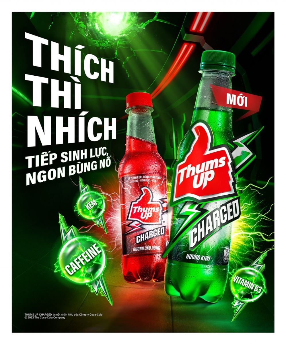 Thùng 24 chai Thums Up Charged dâu 330ml tại Bách Hóa Xanh