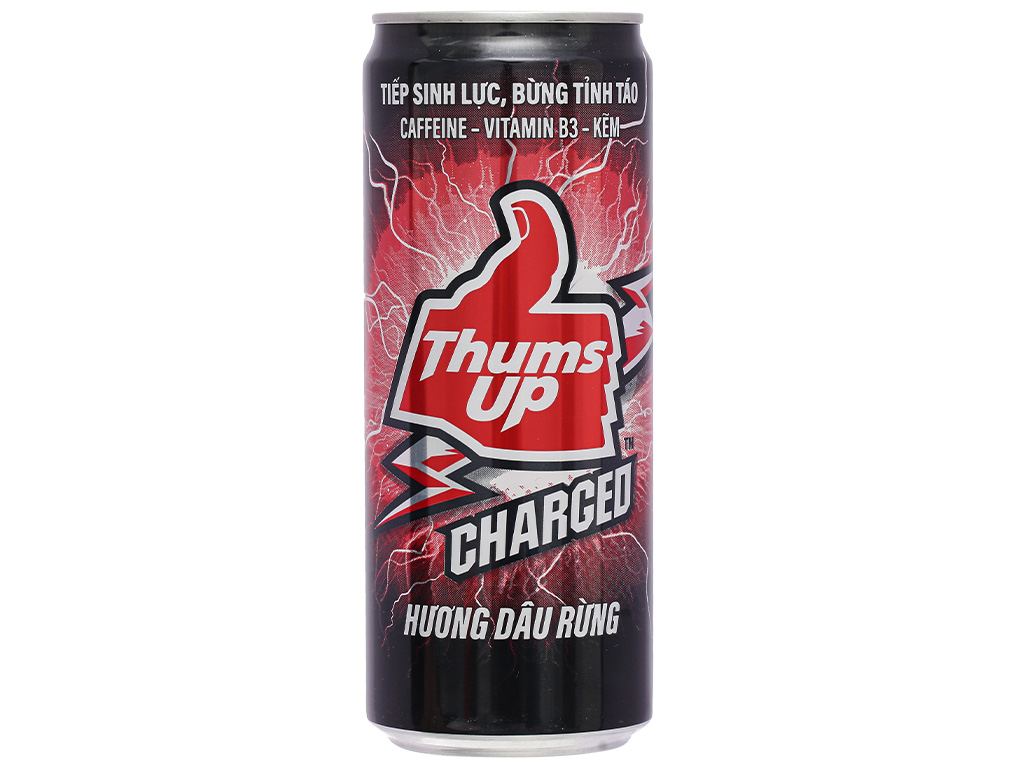Nước tăng lực Thums Up Charged dâu 320ml tại Bách Hóa Xanh