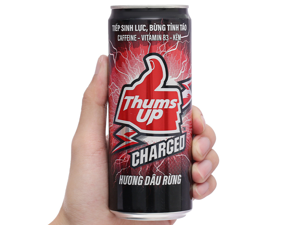 Nước tăng lực Thums Up Charged dâu 320ml tại Bách Hóa Xanh