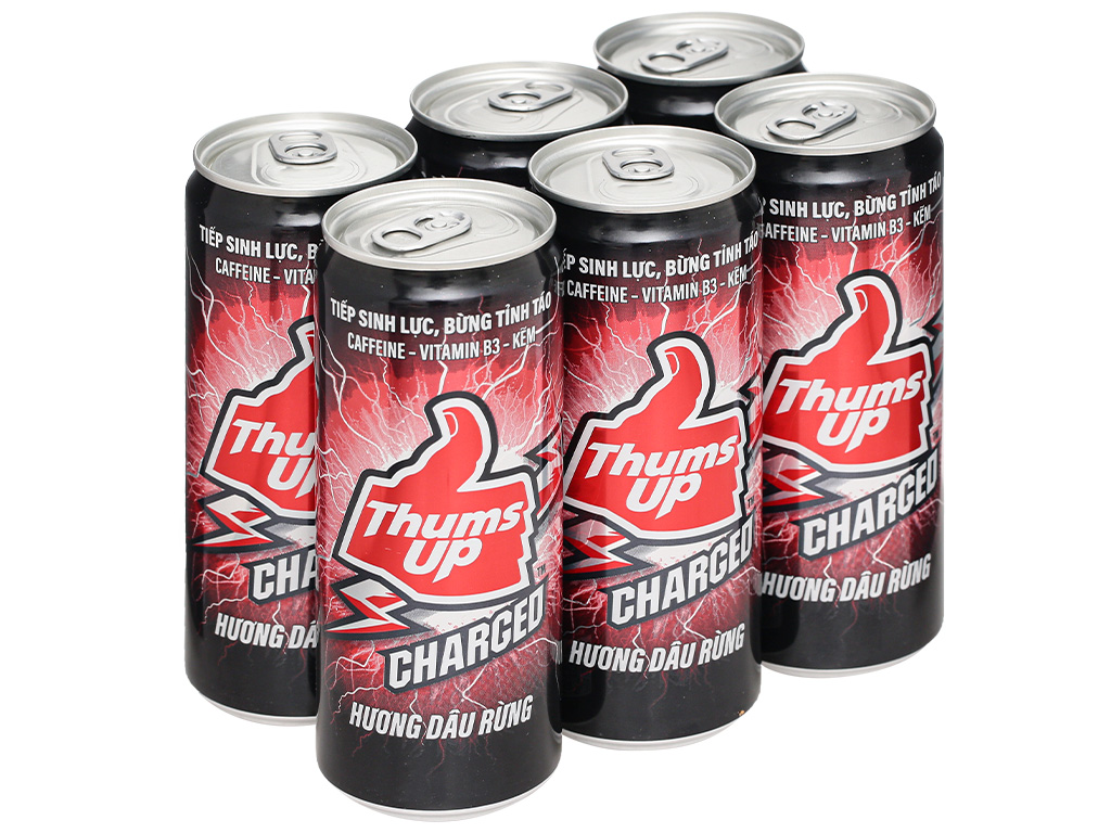 6 lon Thums Up Charged dâu rừng 320ml tại Bách Hóa Xanh