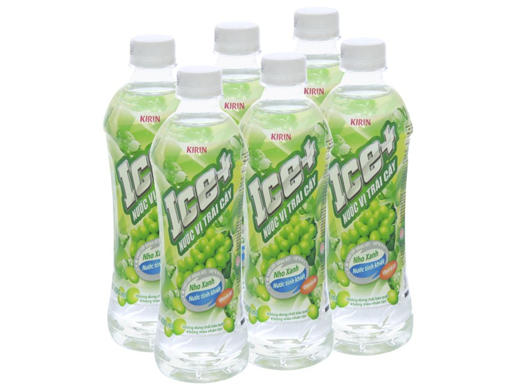 6 chai nước Ice+ nho xanh 490ml giá tốt tại Bách hoá XANH