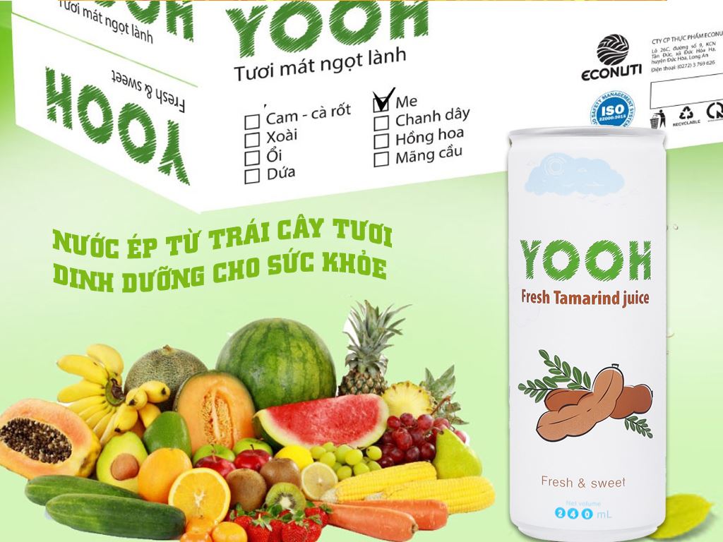 6 lon cao nước me ép Yooh 240ml giá tốt tại Bách hoá XANH