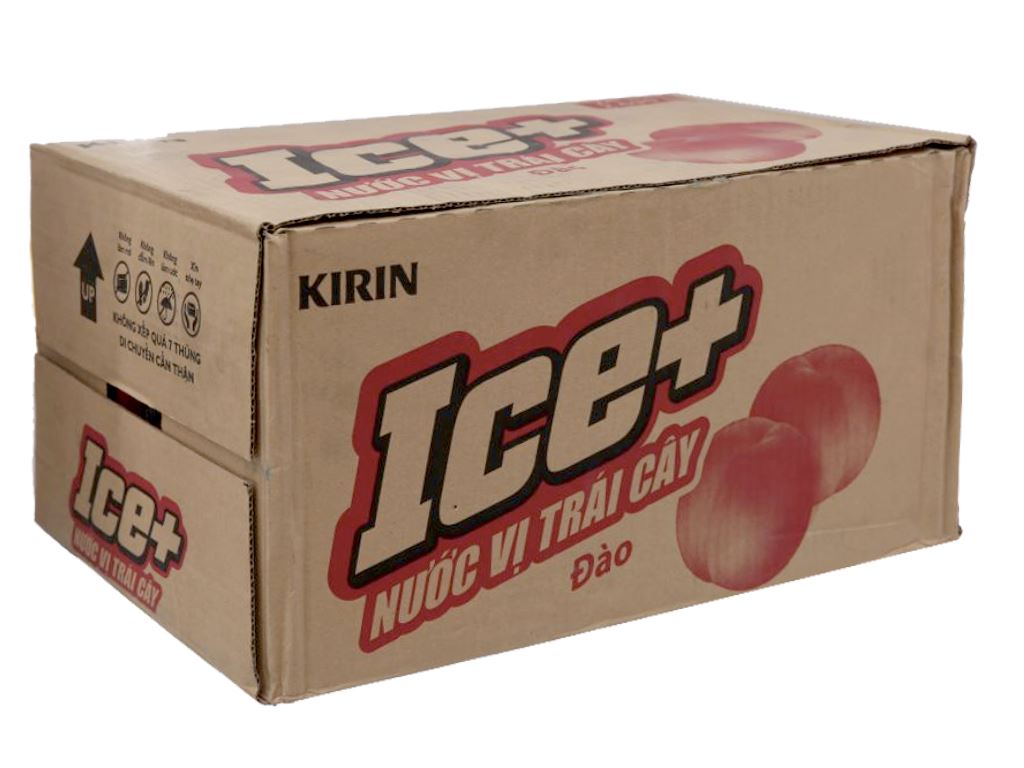 Thùng 24 chai nước Ice+ đào 345ml giá tốt tại Bách hoá XANH