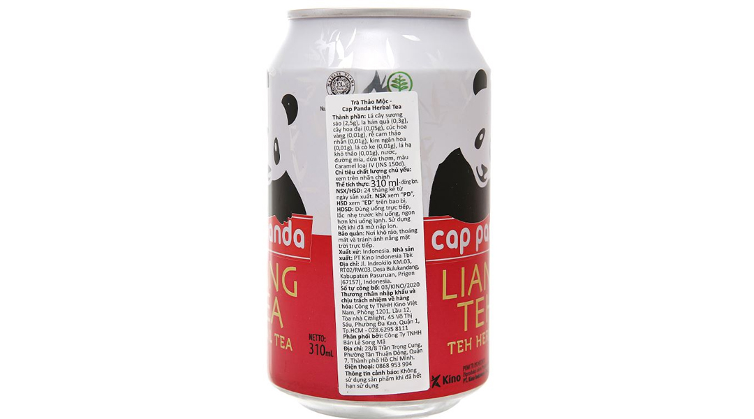 Trà thảo mộc Cap Panda Liang Teh lon 310ml giảm giá 50% - 08/2024 ...