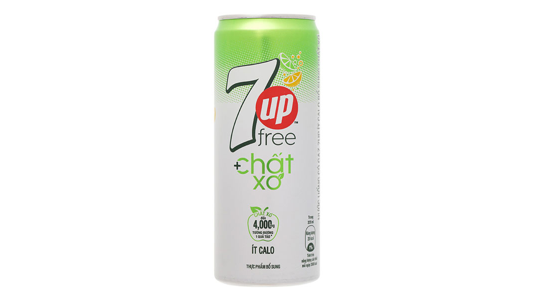 Nước ngọt 7Up bổ sung chất xơ lon 320ml giảm giá 50% - 07/2024 ...